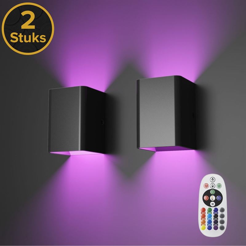Realight RGB Wandlamp Dimbaar voor Binnen - Muurlamp als ...