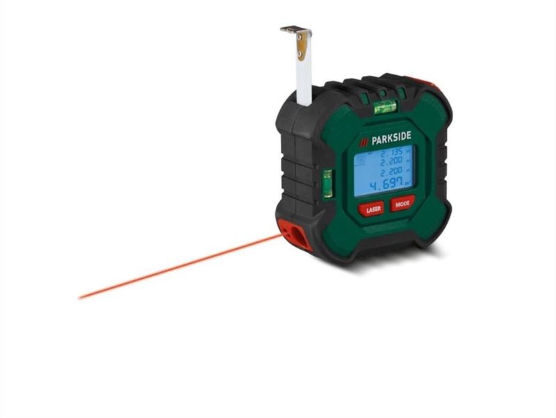 parkside PARKSIDE® Laser-afstandsmeter met rolmaat - 50 meter ...