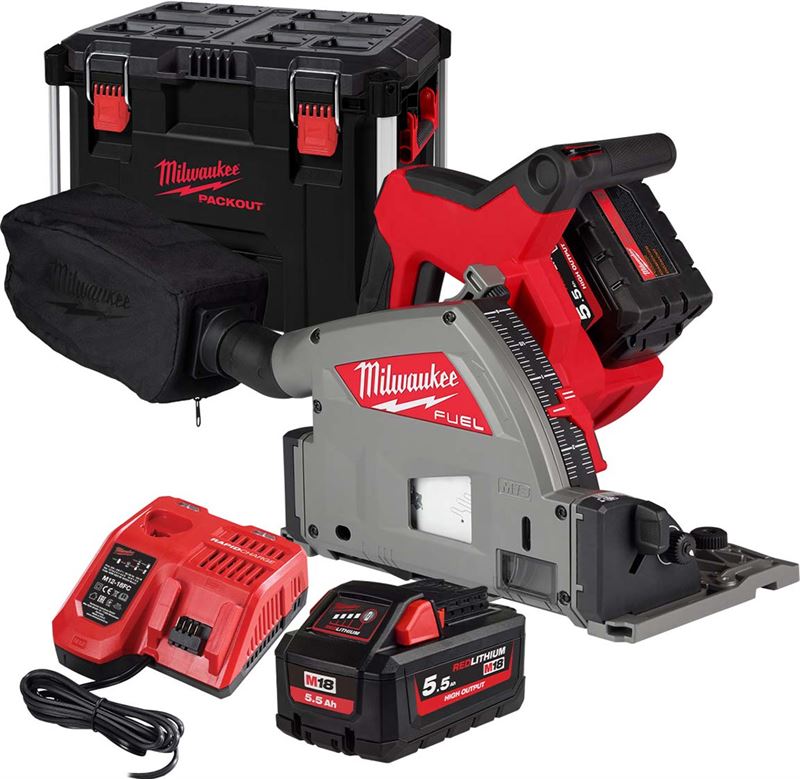 Milwaukee M18 FPS55-552P 18V Li-Ion accu invalzaag set (2x 5,5Ah) in ...