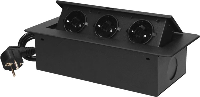 DESIGN LIGHT Stekkerdoos met 3 stopcontacten - Pop up stekkerblok met 1 ...